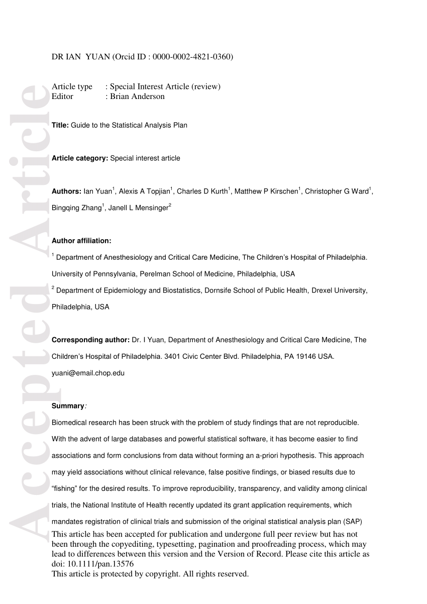 Sampling and Analysis Plan Guidance and Template