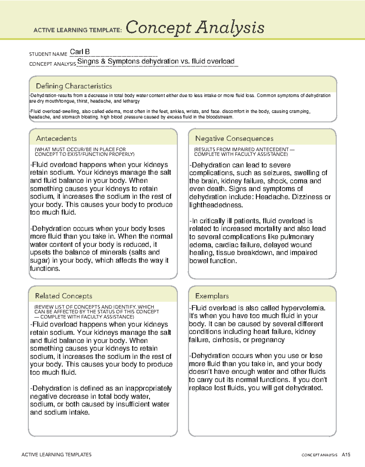 Active Learning Template Concept Analysis