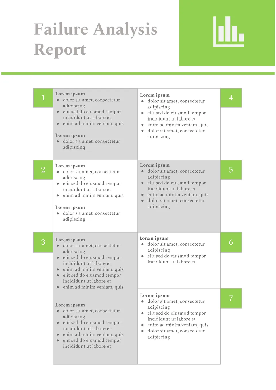 Failure Analysis Report Template Doc