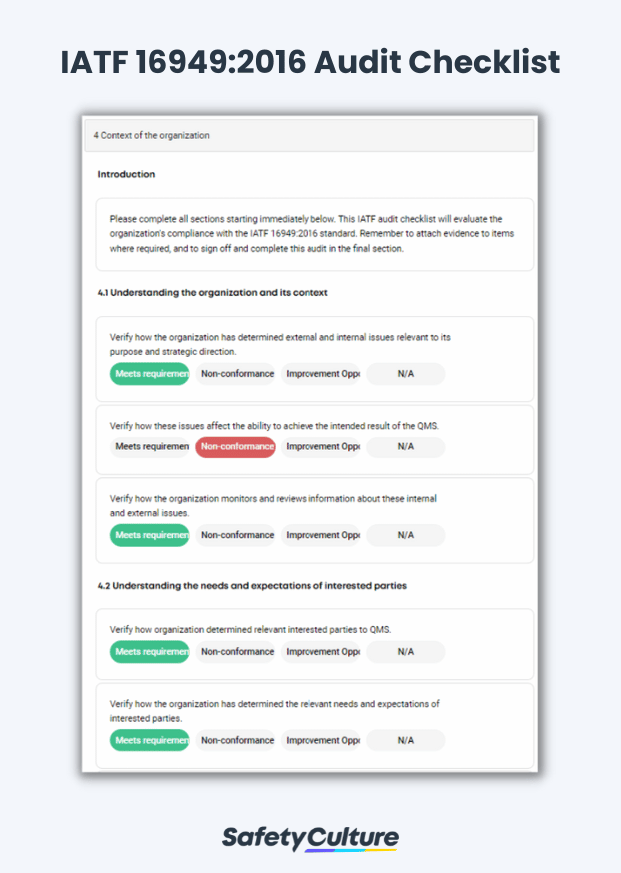 IATF 16949 Risk Analysis Template
