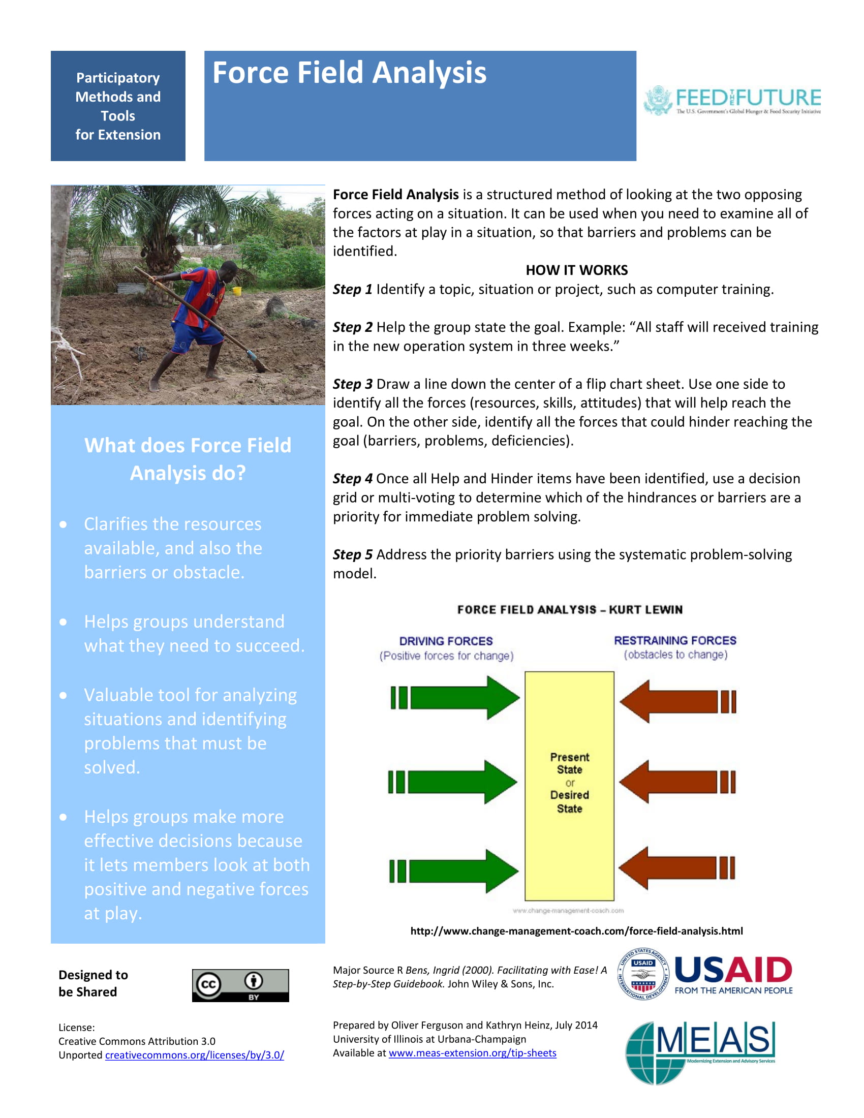 Lewin Force Field Analysis Template