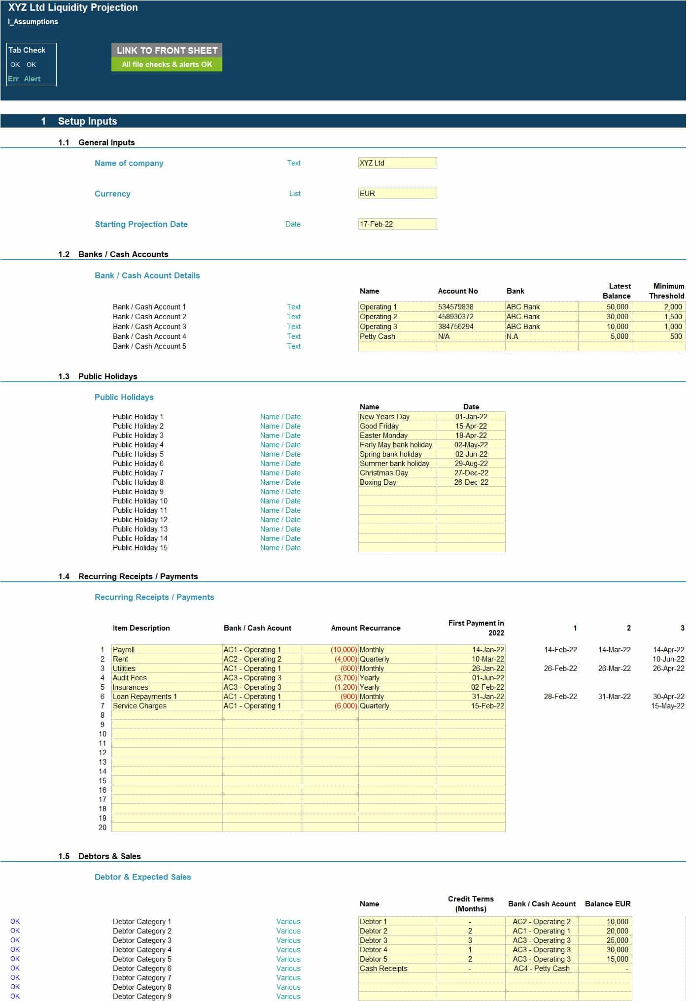 Liquidity Gap Analysis Template Excel