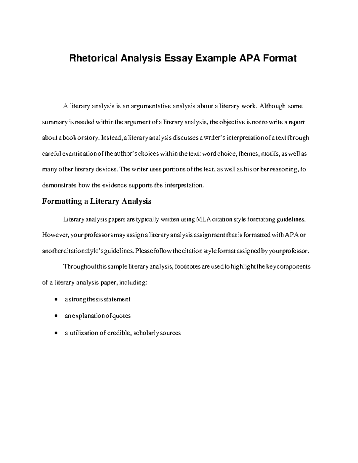 Rhetorical Analysis Thesis Statement Template
