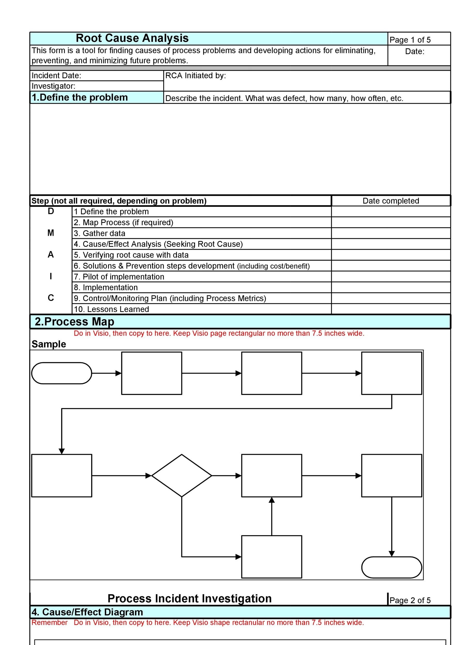 Visio Root Cause Analysis Template