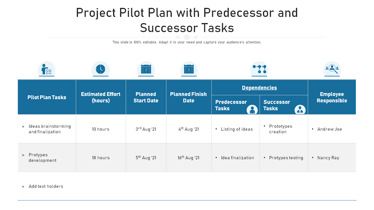 Pilot Project Summary Report Template