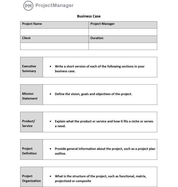 Business Case Evaluation Template