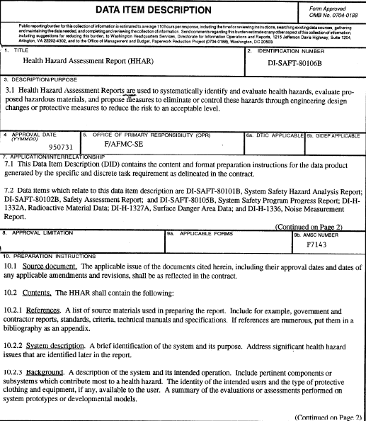 Health Hazard Evaluation Template