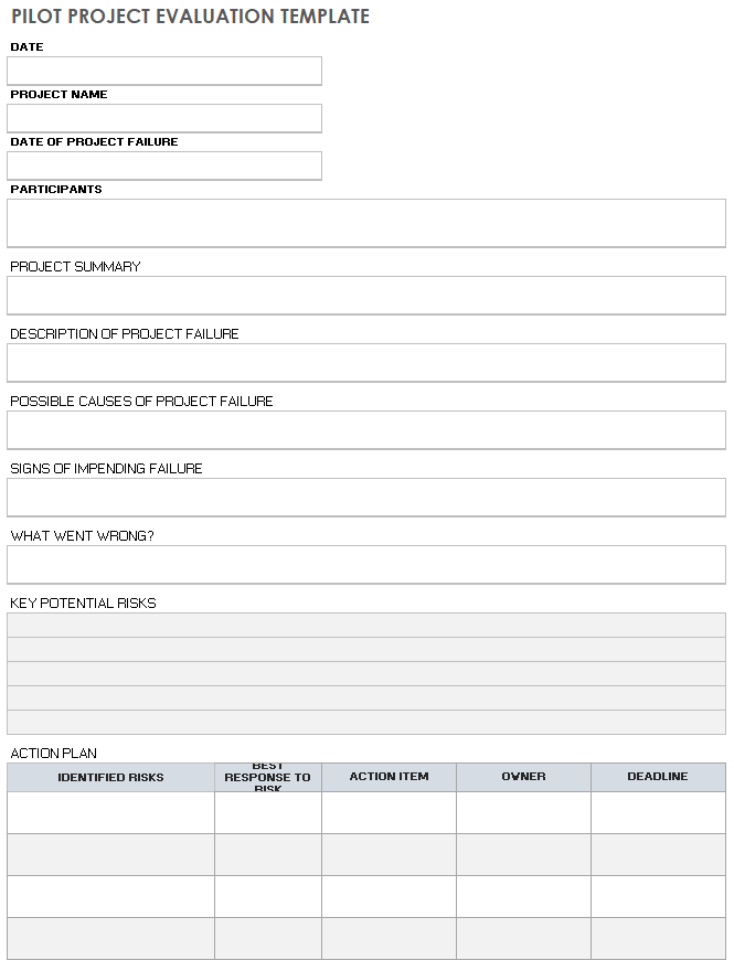 Pilot Program Evaluation Template