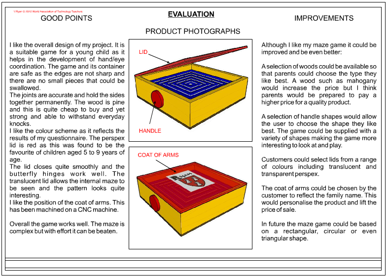 Product Design Evaluation Template