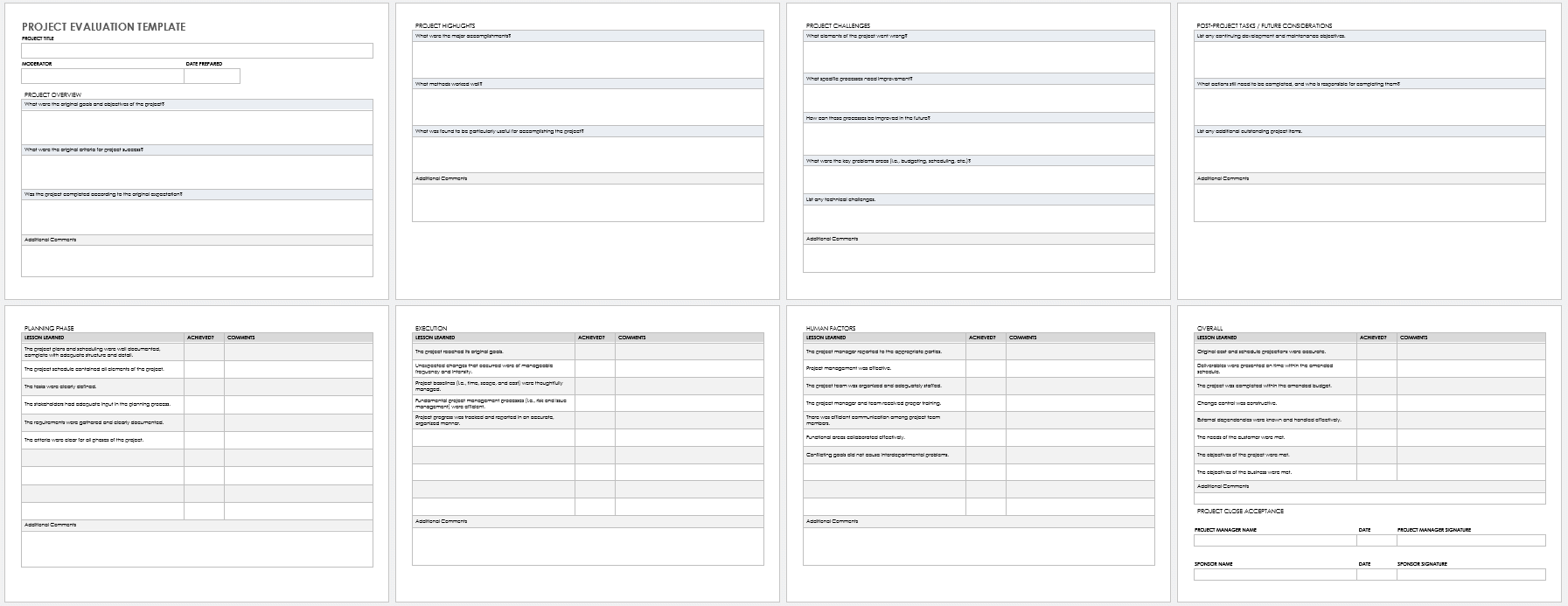 Project Analysis and Evaluation Template