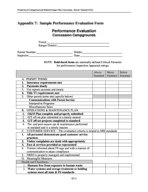 Service Provider Performance Evaluation Template
