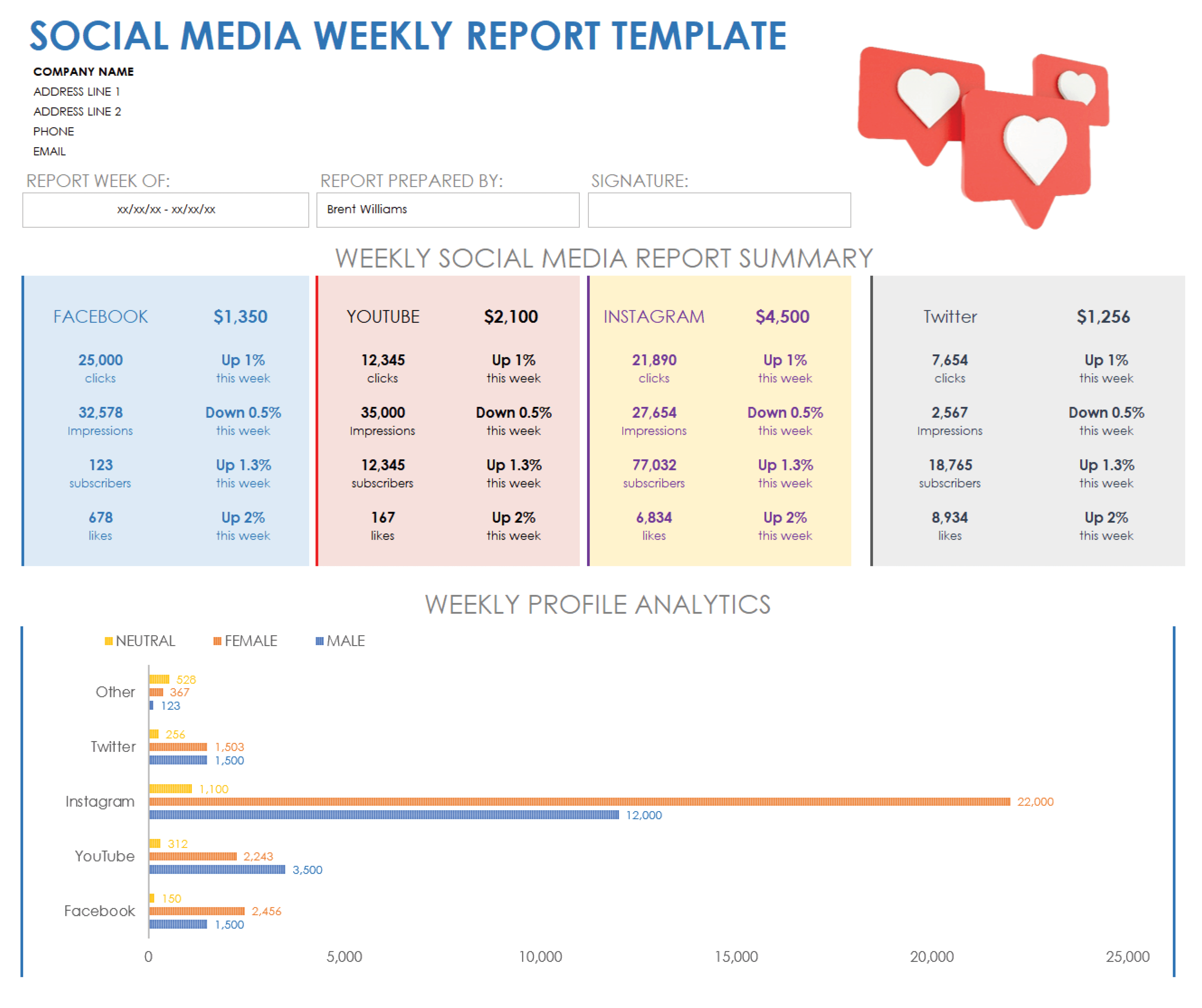 Social Media Evaluation Template