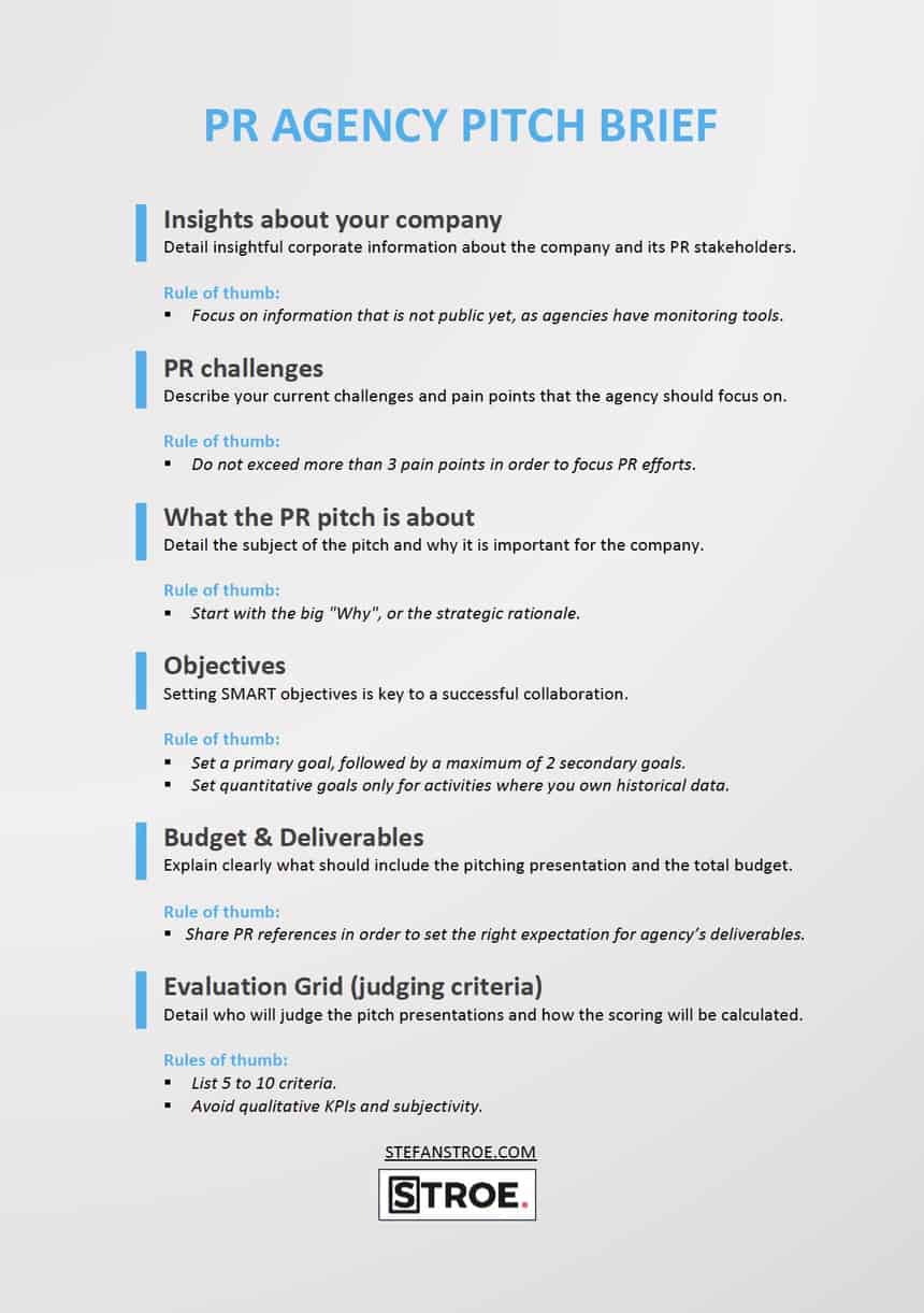 Pr Agency Brief Template