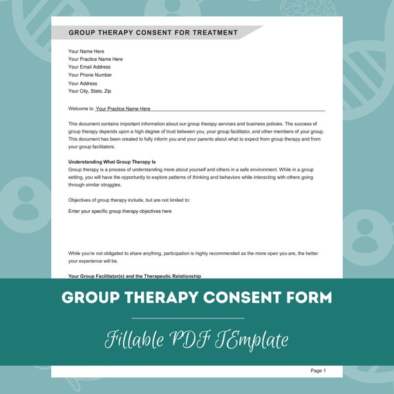 Group Therapy Consent Form Template