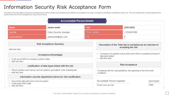 Security Risk Acceptance Form Template