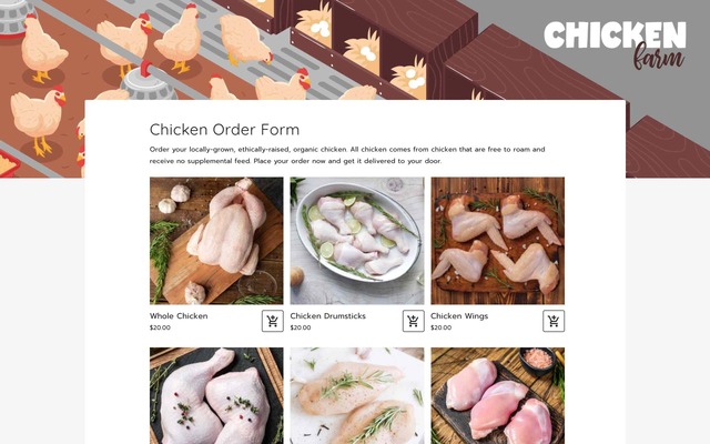 Whole Chicken Order Form Template